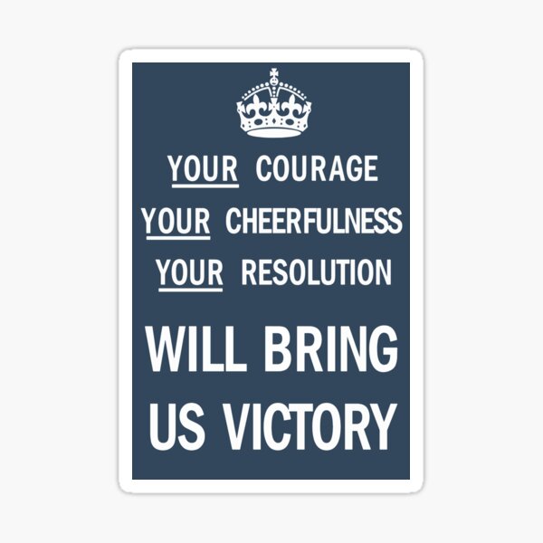 "The Courage - Blue (British WW2 Poster/'Keep Calm and Carry' on ...