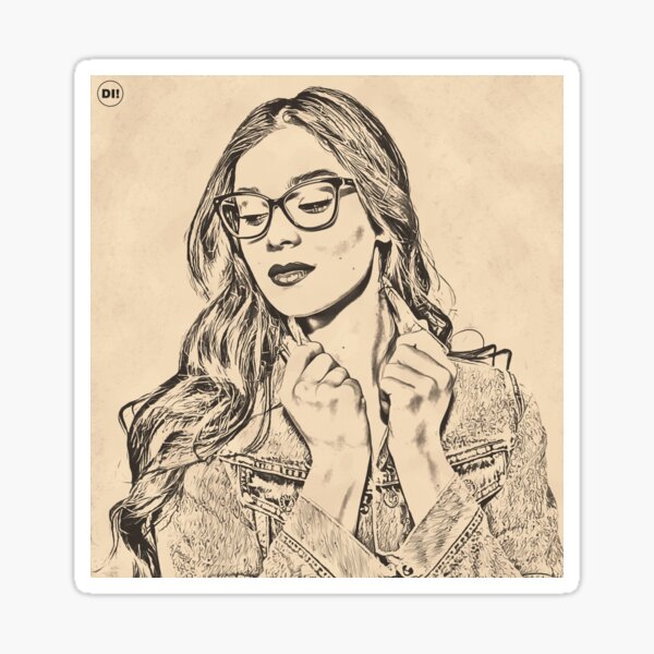 "Portrait Hand Drawing Hailee Steinfeld" Sticker for Sale by ...