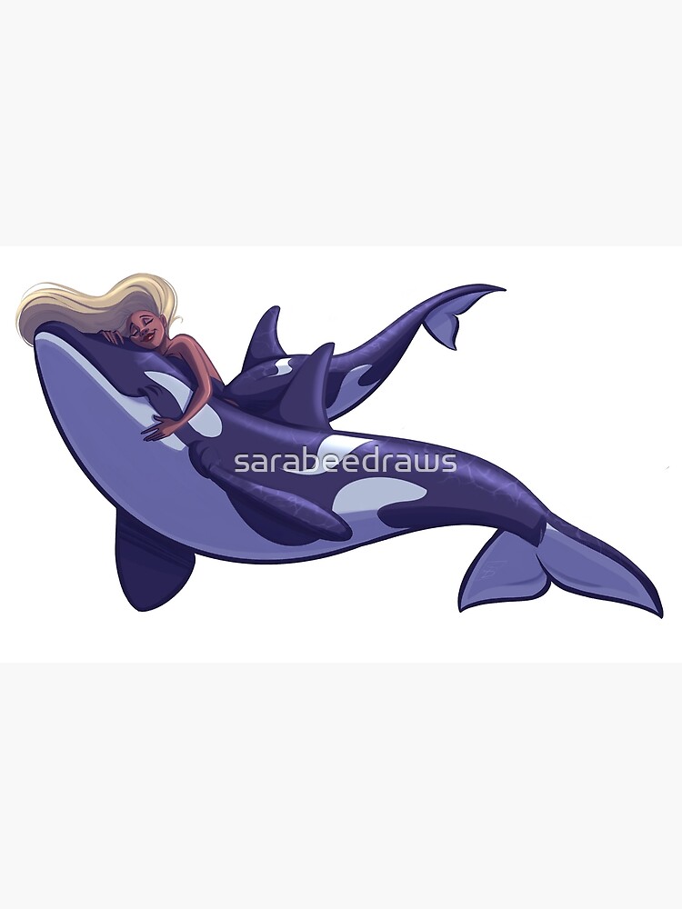 "Orca Mermaid" Poster for Sale by sarabeedraws | Redbubble