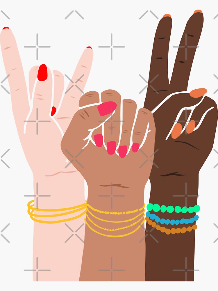 "Hands of Unity" Sticker for Sale by AlurePrints | Redbubble