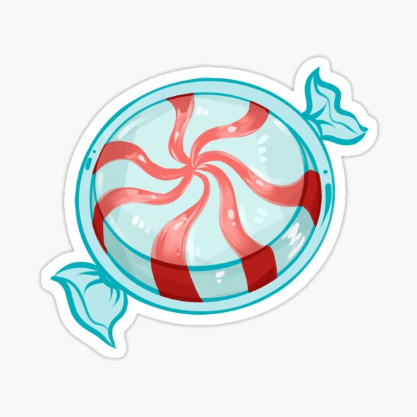 "Cute Peppermint Candy" Sticker for Sale by GalaxyChicken | Redbubble