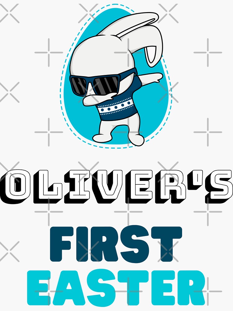 "Oliver's First Easter" Sticker for Sale by piastrelli | Redbubble