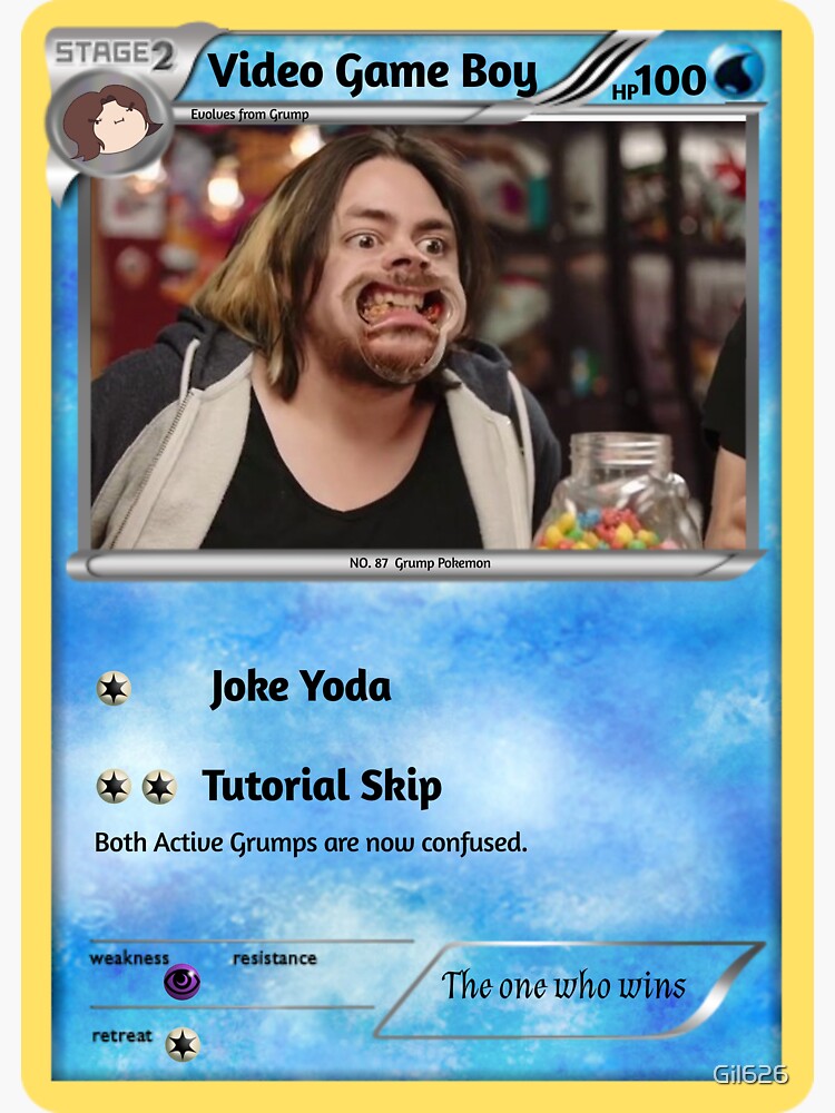 "Video Game Boy Card" Sticker by Gil626 | Redbubble