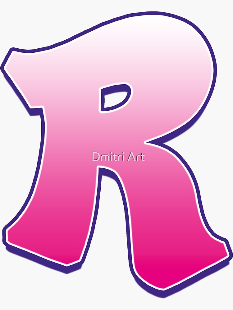 "Letter R Pink" Sticker for Sale by paintcave | Redbubble