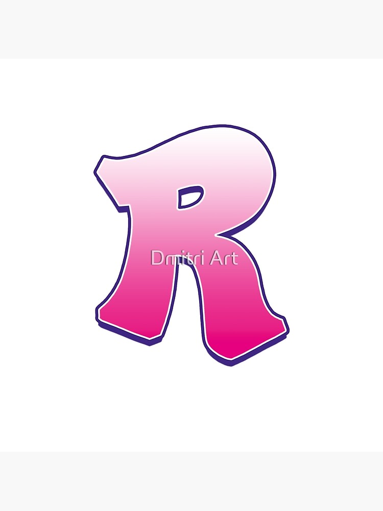 "Letter R Pink" Poster for Sale by paintcave | Redbubble