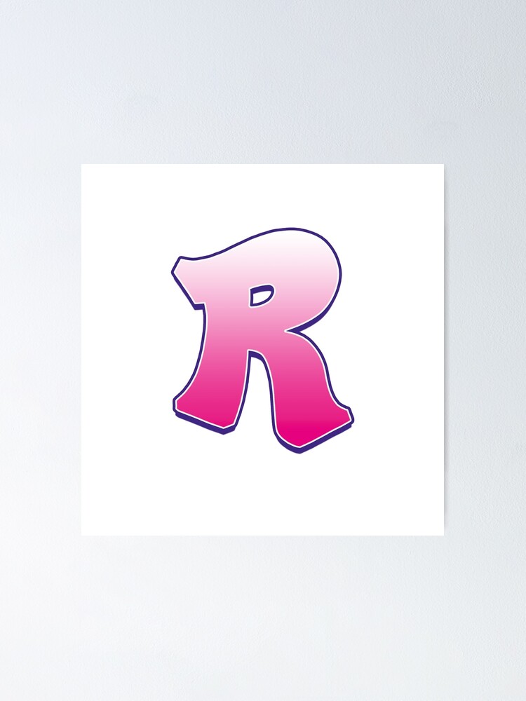"Letter R Pink" Poster for Sale by paintcave | Redbubble
