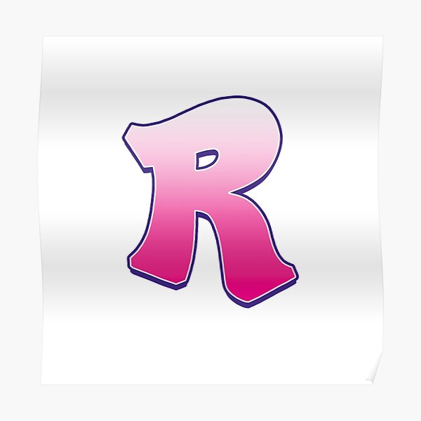"Letter R Pink" Poster for Sale by paintcave | Redbubble