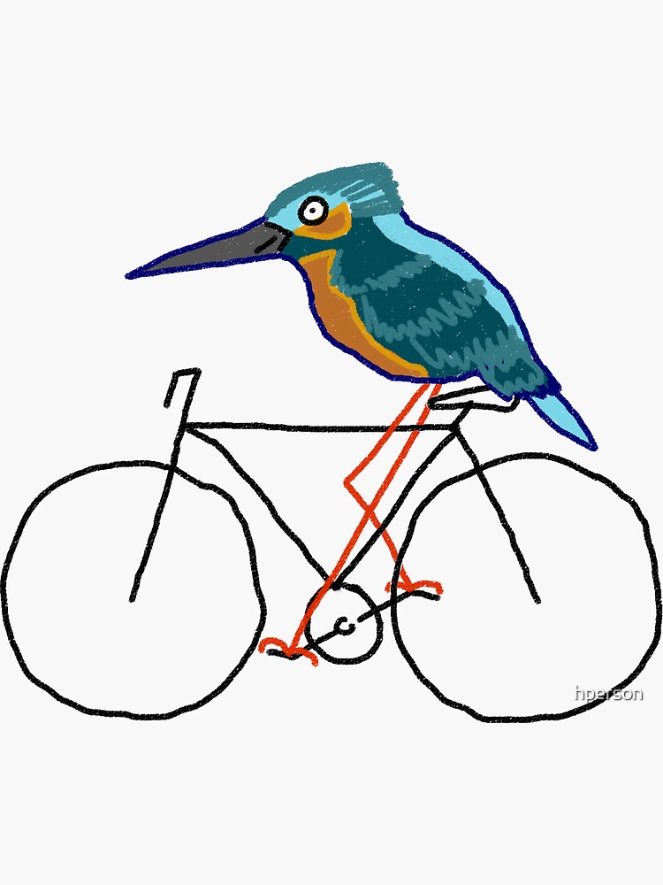 "Kingfisher on a Bicycle" Sticker by hperson | Redbubble