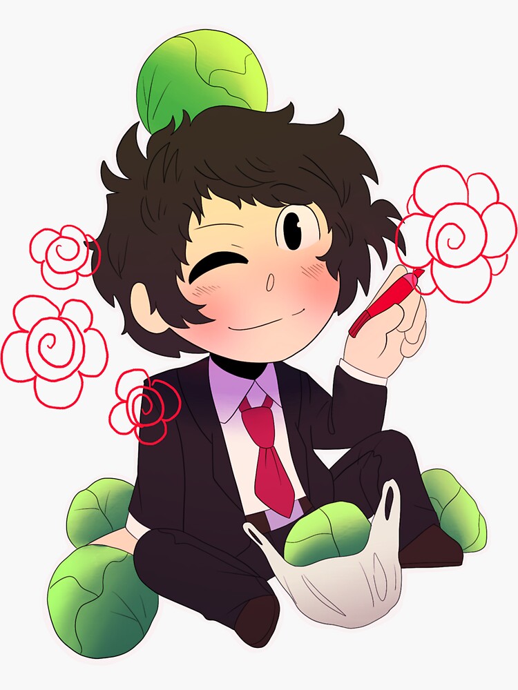 "Cabbage King (Chibi Adachi)" Sticker by Dr-Smash | Redbubble
