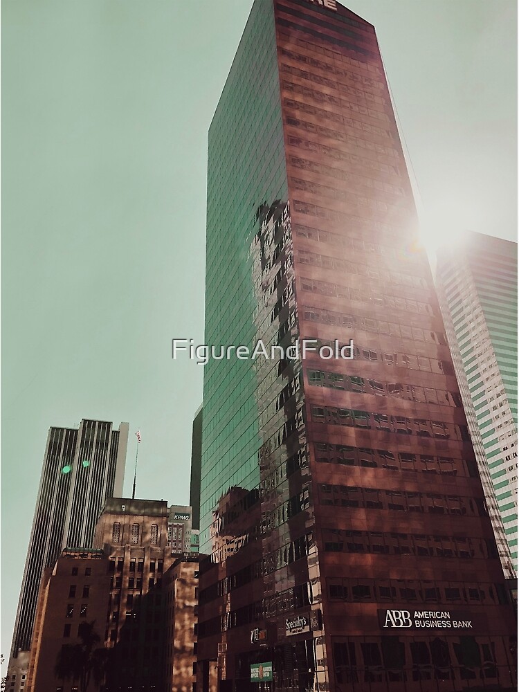 "Downtown LA - mint" Poster by FigureAndFold | Redbubble