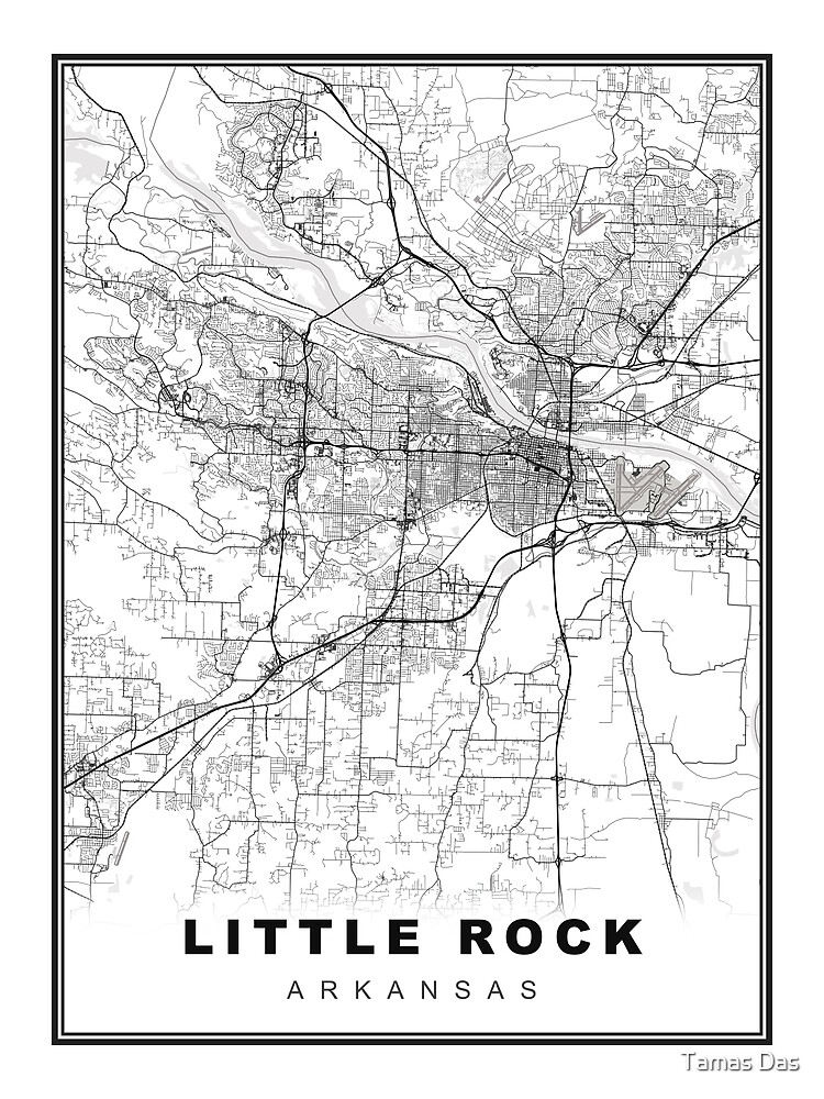 "Little Rock Map" Poster for Sale by Tamas Das | Redbubble