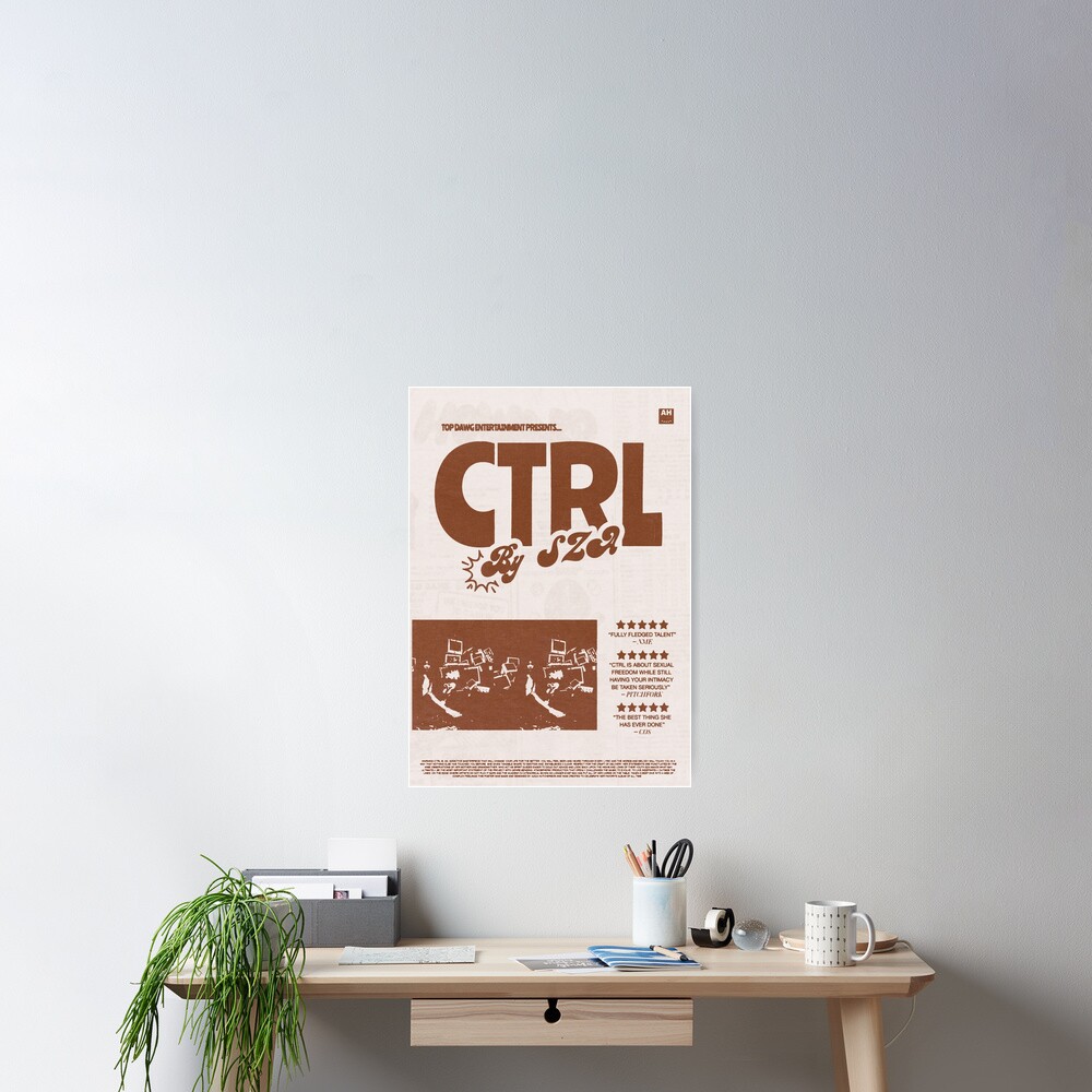 "Album Print - "Ctrl" by SZA (Brown/Beige)" Poster for Sale by a-ziza ...