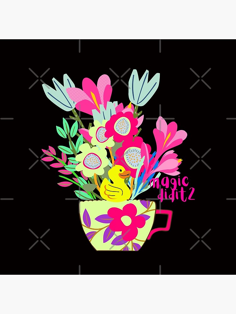 Póster «Patito de pato de goma que se ha vuelto floral» de magicdidit2 | Redbubble