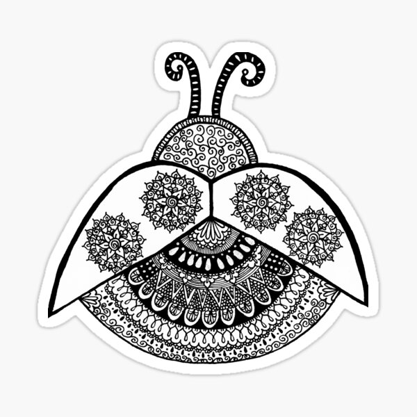 "Ladybug Zentangle" Sticker for Sale by DesignPMG | Redbubble