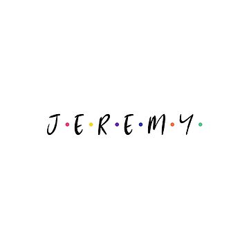 "Jeremy Name" Magnet for Sale by Teelogic | Redbubble