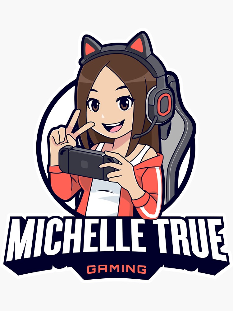 Pegatina «Michelle True Gaming Kawaii Chibi Esport Chica Gamer Anime ...