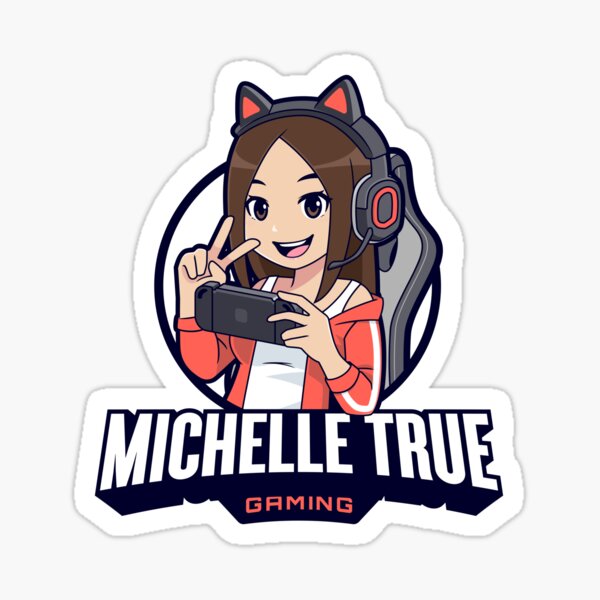 Pegatina «Michelle True Gaming Kawaii Chibi Esport Chica Gamer Anime ...