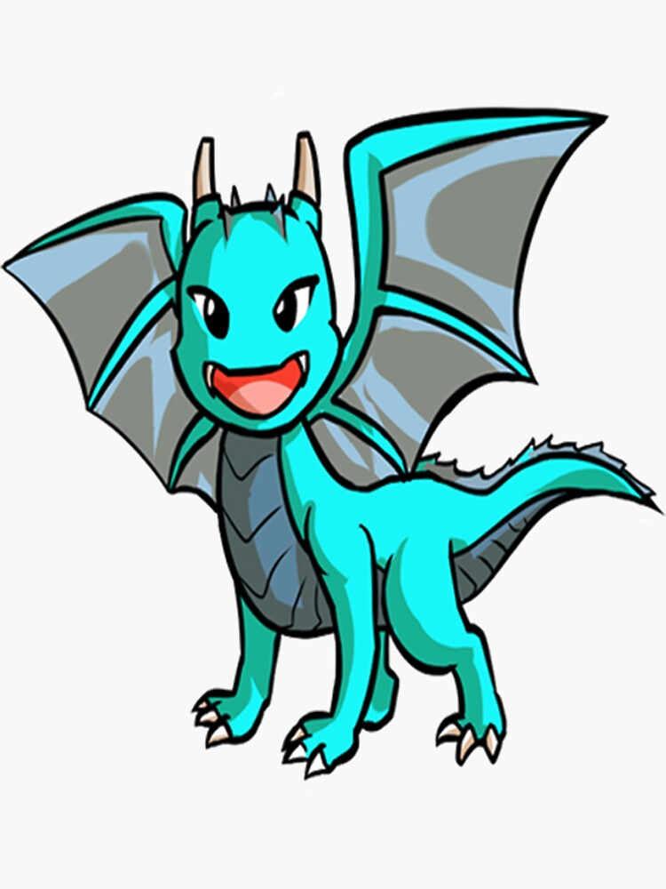 "Cute Chibi Ice Dragon Posing" Sticker for Sale by cutebabymissi0n ...