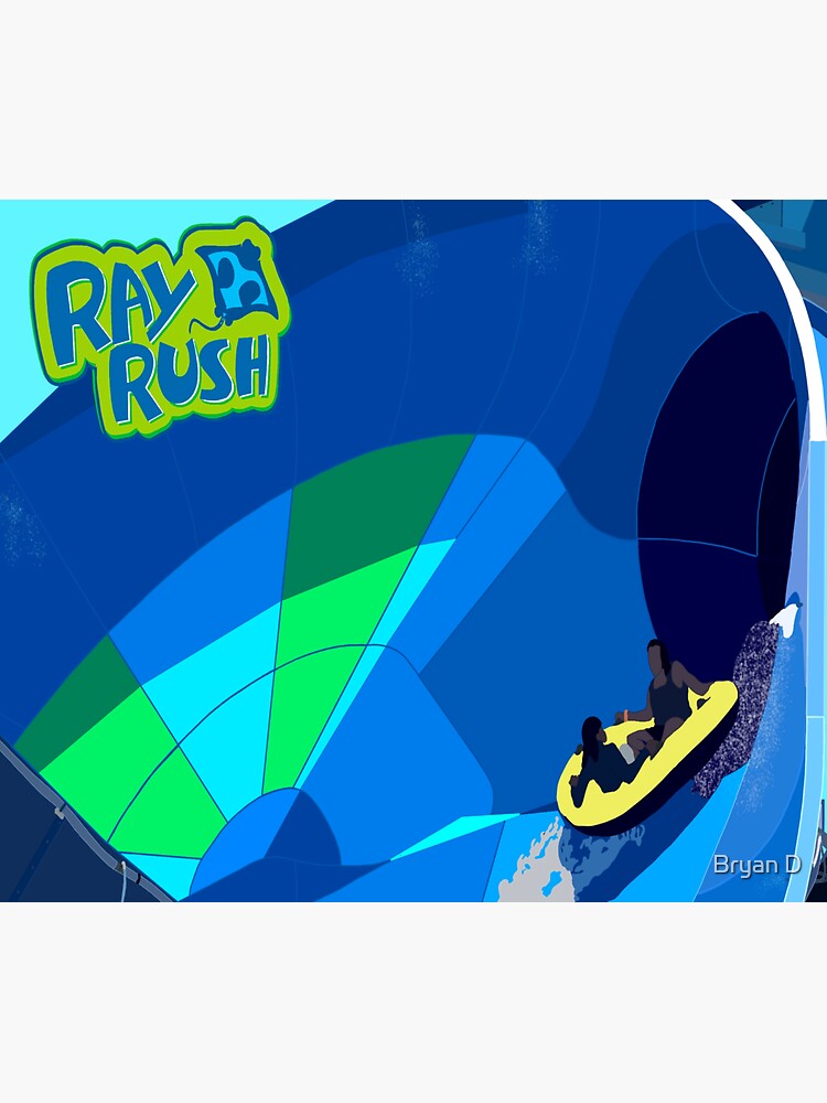 "Ray Rush - Aquatica - Waterslide Series" Sticker for Sale by ...