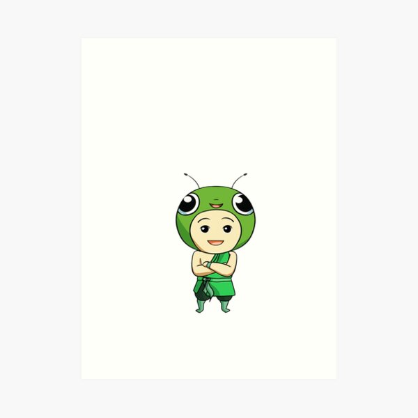 "Cute Chibi Baby Evans Morph with Earth Mantis" Art Print for Sale by ...