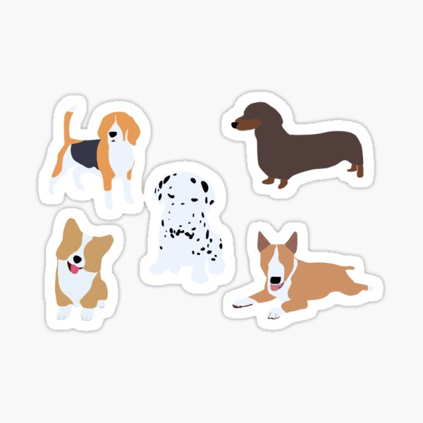 "Cute Dogs Sticker Pack " Sticker for Sale by lmercante | Redbubble