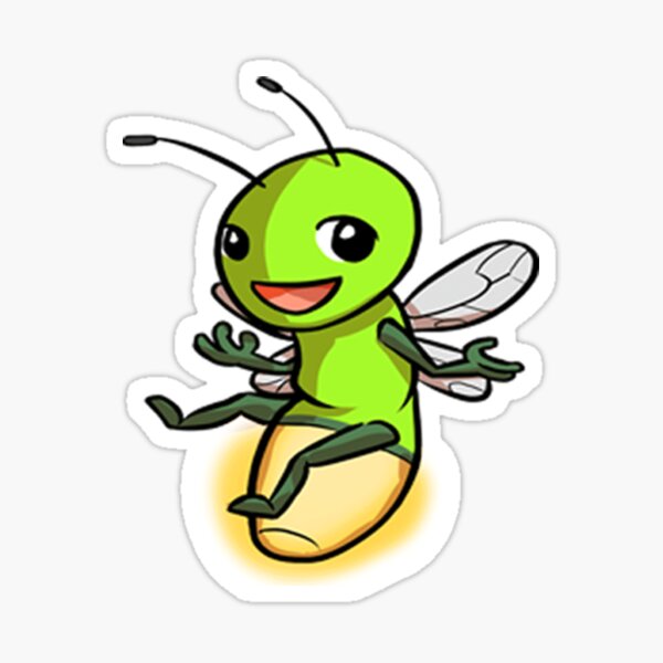 "Cute Chibi Light Firefly Flying Pose" Sticker for Sale by ...