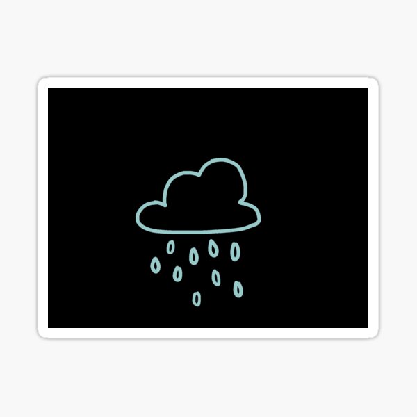 "Rain Cloud" Sticker for Sale by JackJackCrafts | Redbubble