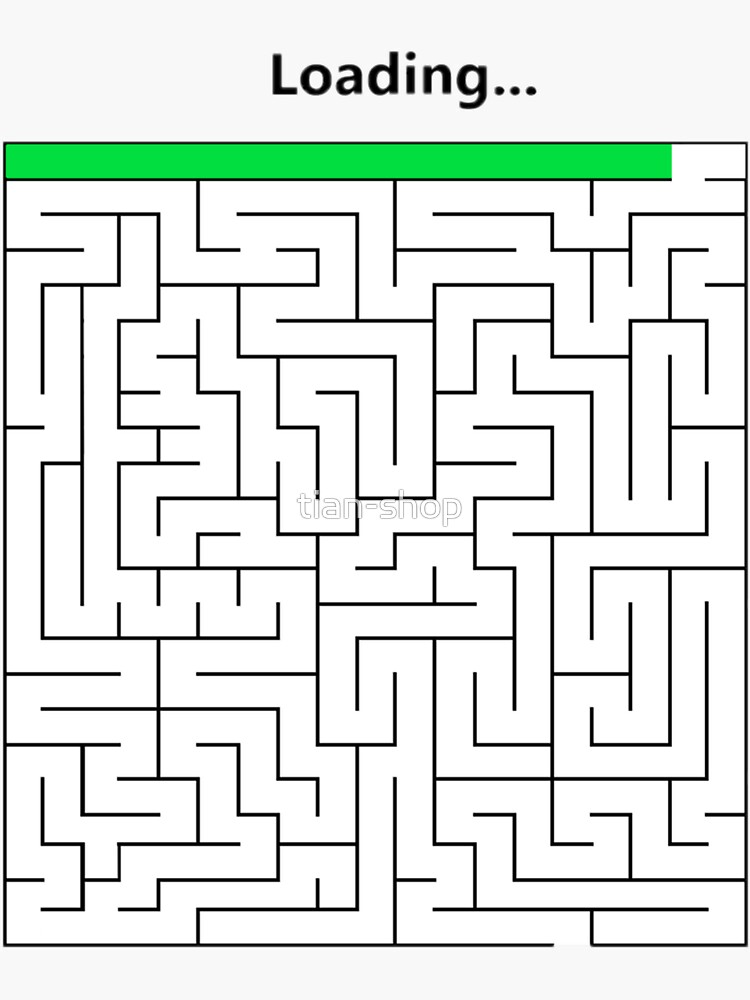 "simple design - Loading maze -" Sticker for Sale by tian-shop | Redbubble