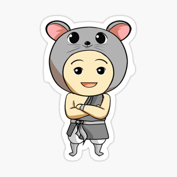 "Cute Chibi Baby Moses Morph with Guardian Mouse" Sticker for Sale by ...