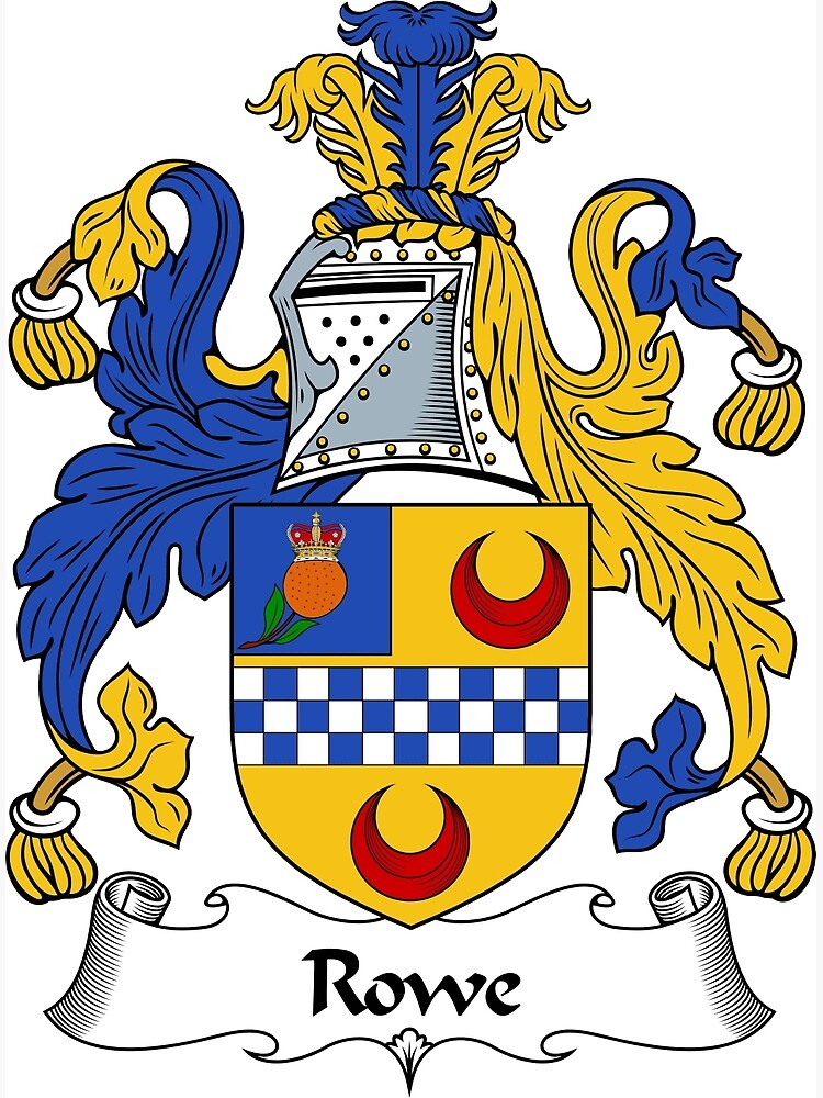 "Rowe Coat of Arms / Rowe Family Crest" Canvas Print for Sale by ...