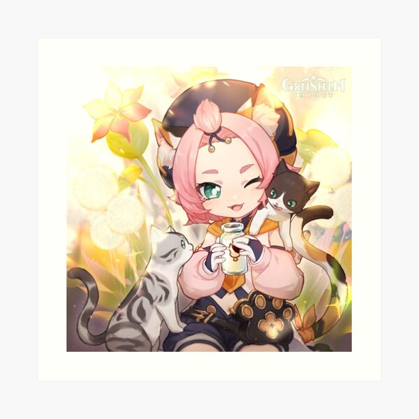 "Genshin Impact (Diona)" Art Print by jjiwu | Redbubble