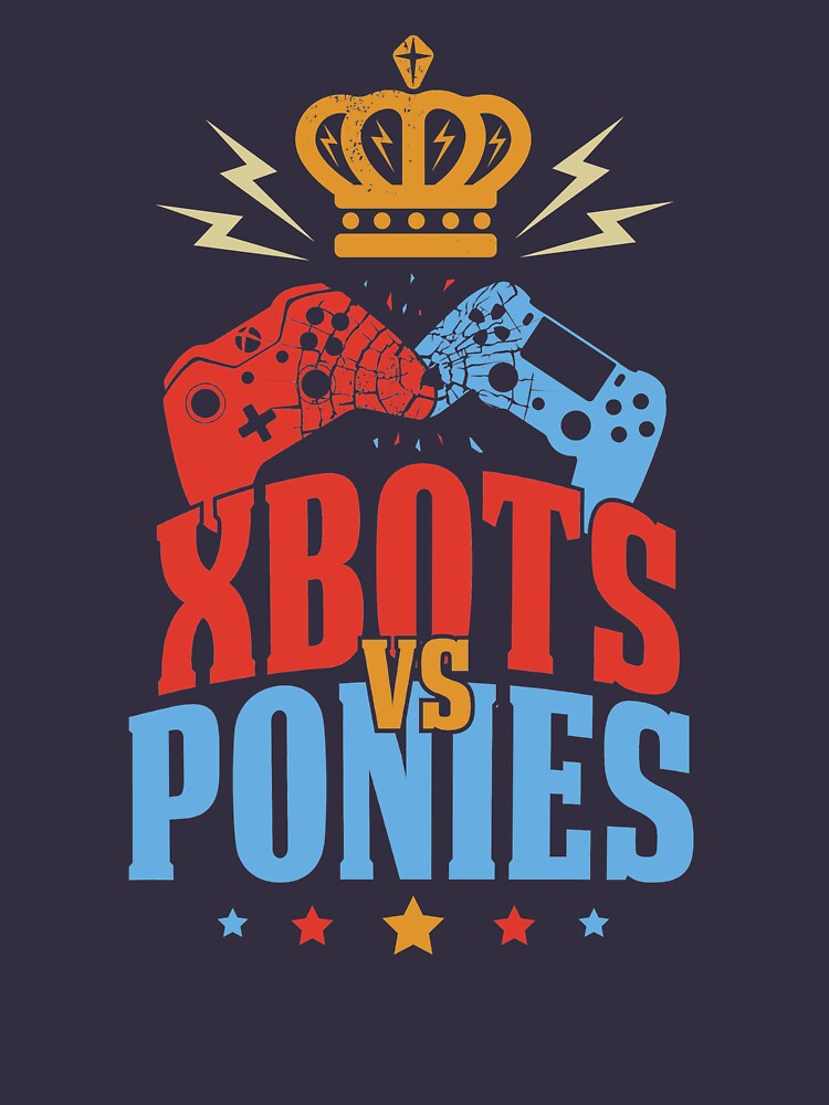 "Xbots Vs Ponies" T-shirt for Sale by nxtgen720 | Redbubble | xbox t ...