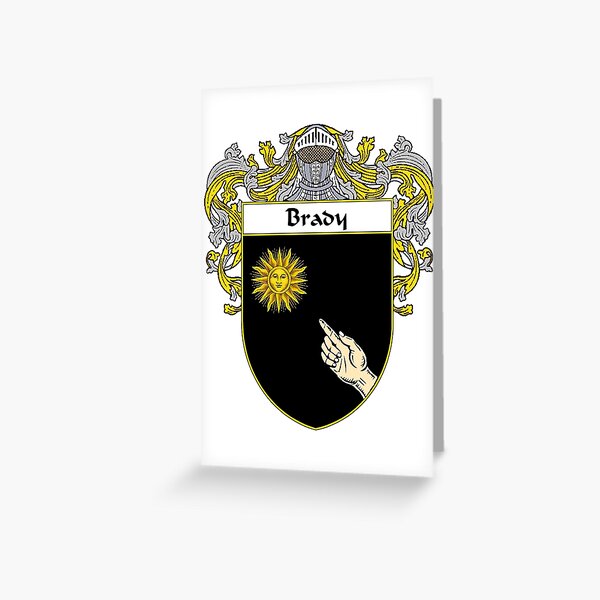 "Brady Coat of Arms/Family Crest" Greeting Card for Sale by IrishArms ...