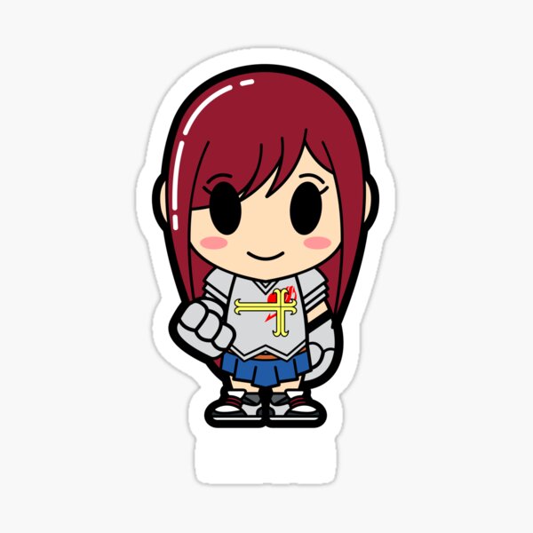 "CHIBI ERZA" Sticker for Sale by virgiaone | Redbubble