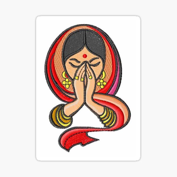"Welcome in Namaskar design" Sticker for Sale by LADUKAKA | Redbubble