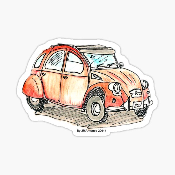 "2CV" Sticker for Sale by JMArtsDesign by Jorge Antunes | Redbubble