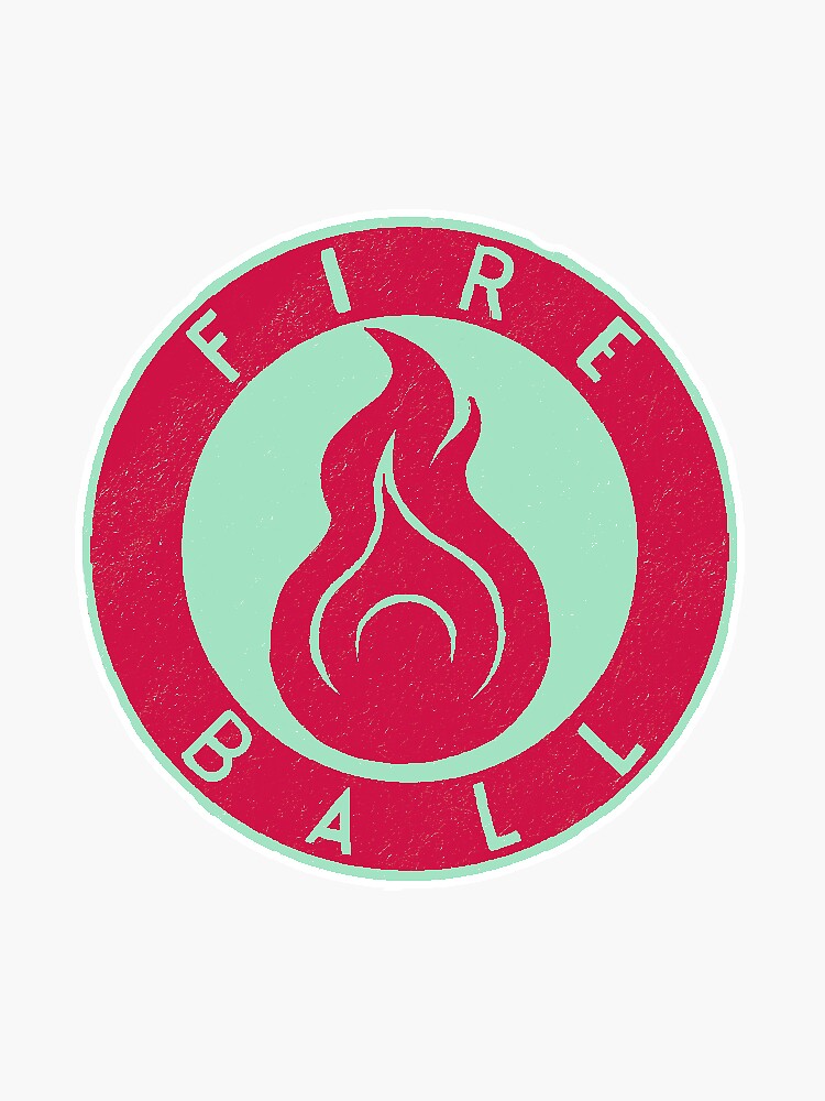 "Red fire ball sticker" Sticker for Sale by katefvckedup | Redbubble