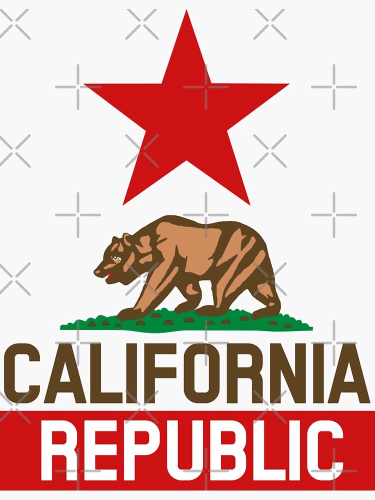 "California Republic Design" Sticker for Sale by Garaga | Redbubble