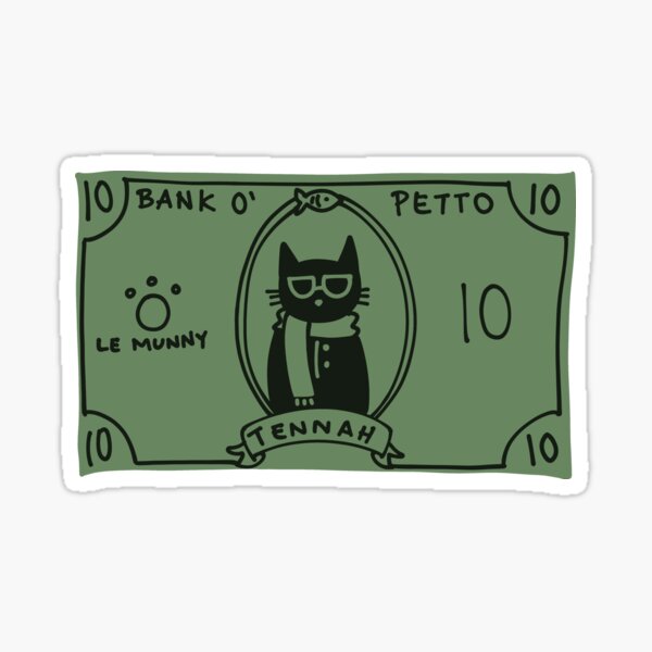 "Bank O' Petto Tennah" Sticker for Sale by heymichah | Redbubble