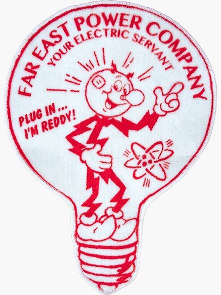 "Reddy Kilowatt lightbulb" Sticker for Sale by nostalgic-stuff | Redbubble