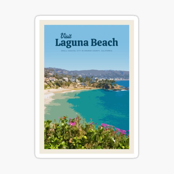 "Visit Laguna Beach" Sticker by CallumGardiner | Redbubble