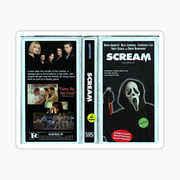 "scream vhs cover" Sticker for Sale by kopa-sedik | Redbubble