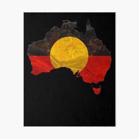 "Aboriginal Flag Australia map" Art Board Print for Sale by ...