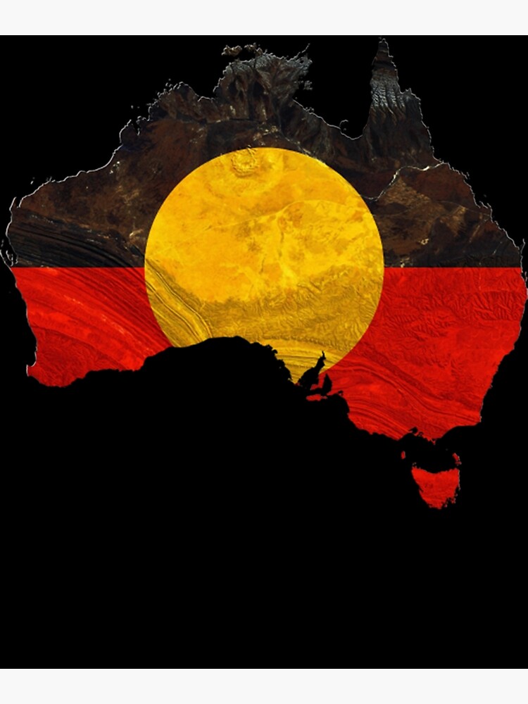 "Aboriginal Flag Australia map" Poster for Sale by juarezmurray840 ...