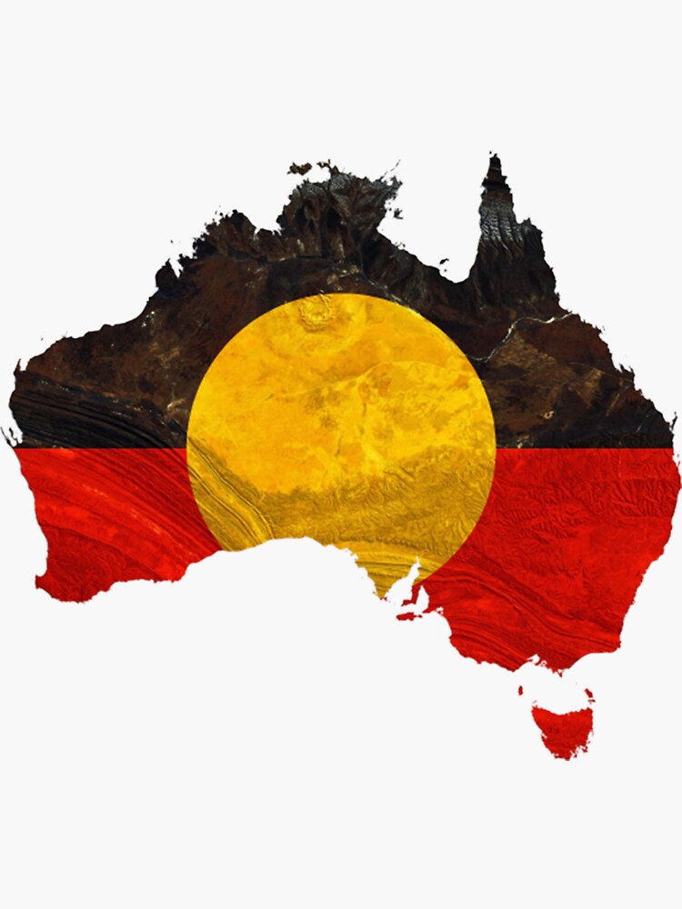 "Aboriginal Flag Australia map" Sticker for Sale by juarezmurray840 ...