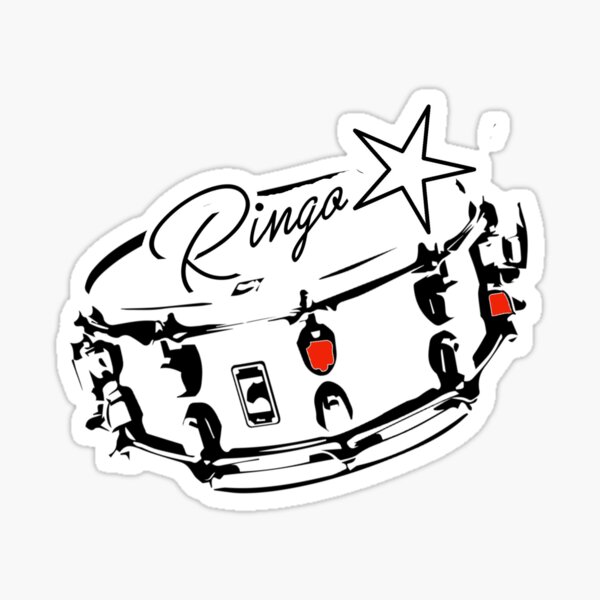 "Ringo Fan Print -The Beatles Collection - Black and White Silhouette ...