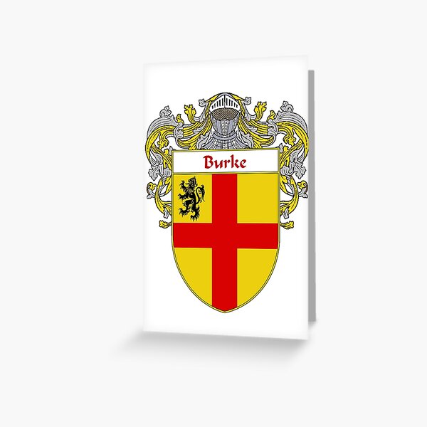 "Burke Coat of Arms/Family Crest" Greeting Card for Sale by William ...