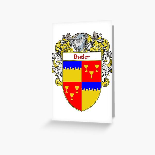 "Butler Coat of Arms/Family Crest" Greeting Card for Sale by IrishArms ...