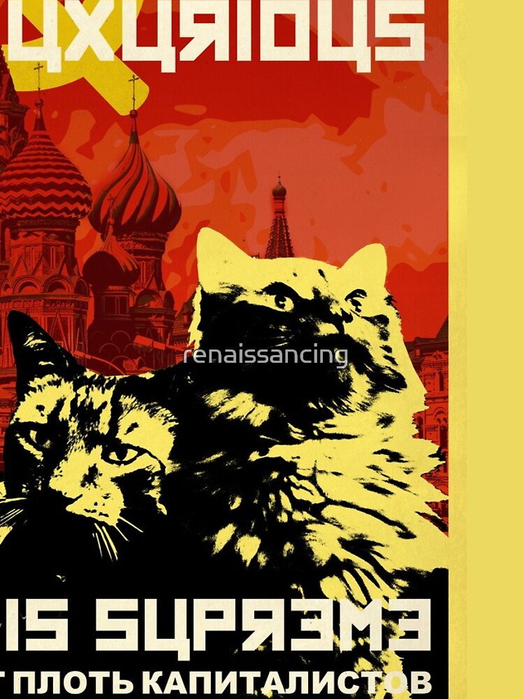 "CCCP POSTER: COMMUNIST CAT COMRADE POOF" iPhone Case for Sale by ...