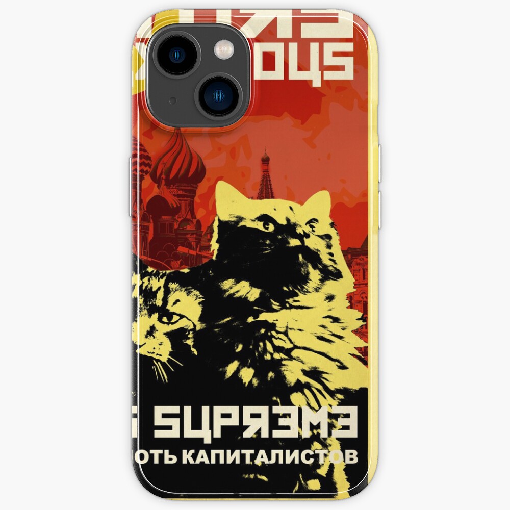 "CCCP POSTER: COMMUNIST CAT COMRADE POOF" iPhone Case for Sale by ...